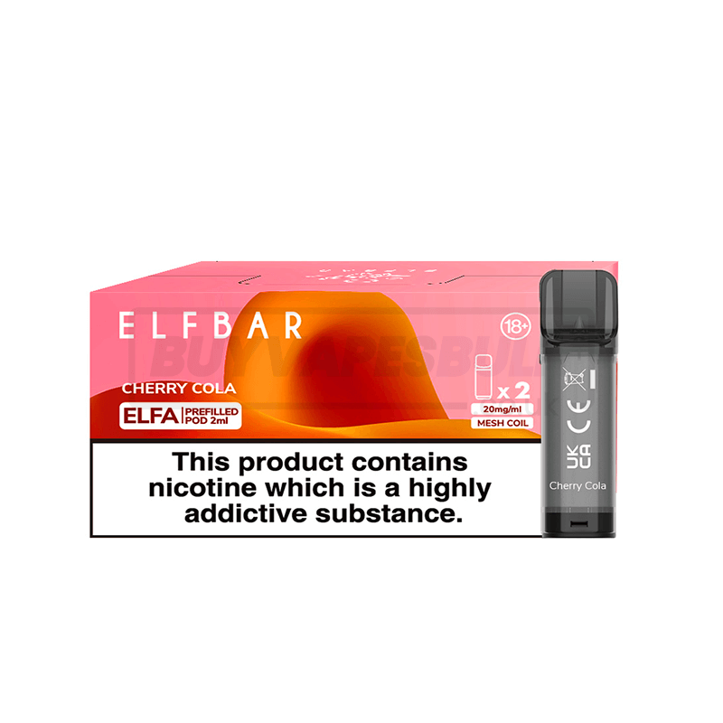Cherry Cola Elf Bar Elfa Prefilled Pods 10 Pack – Buy Vapes Bulk