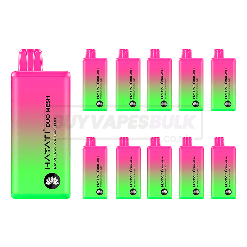 Raspberry Watermelon Hayati Duo Mesh 7000 Puff Disposable Vape 10 Pack ...