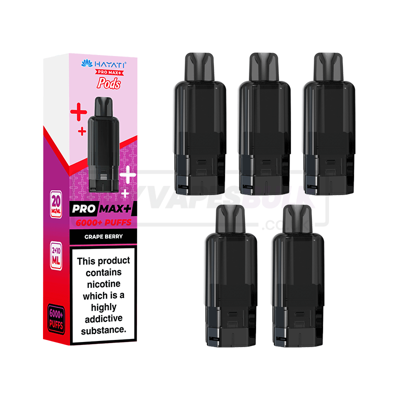 Grape Berry Hayati Pro Max Plus 6000 Refill Pods 5 Pack | Buy Vapes Bulk