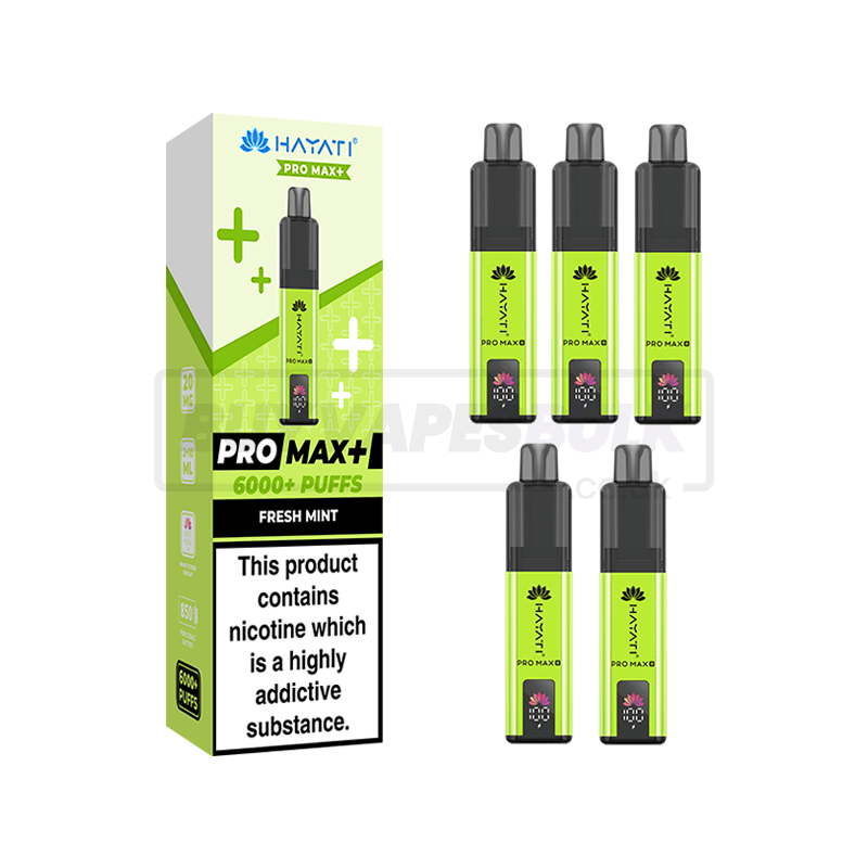 Fresh Mint Hayati Pro Max Plus 6000 5 Pack | Buy Vapes Bulk