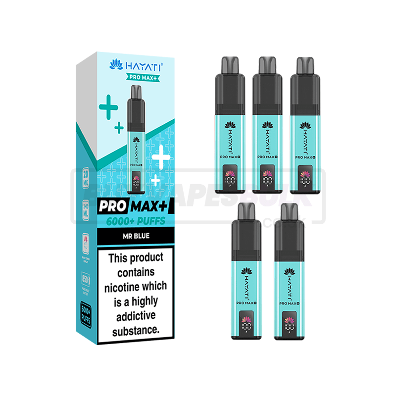 Mr Blue Hayati Pro Max Plus 6000 5 Pack | Buy Vapes Bulk