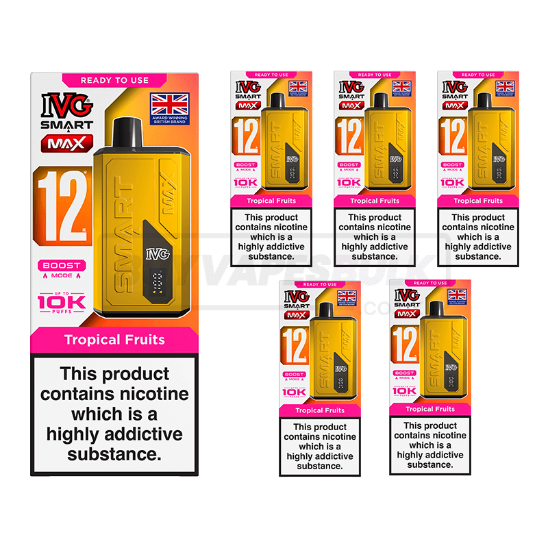 Tropical Fruits IVG Smart Max 10K Vape Kit 5 Pack | Buy Vapes Bulk