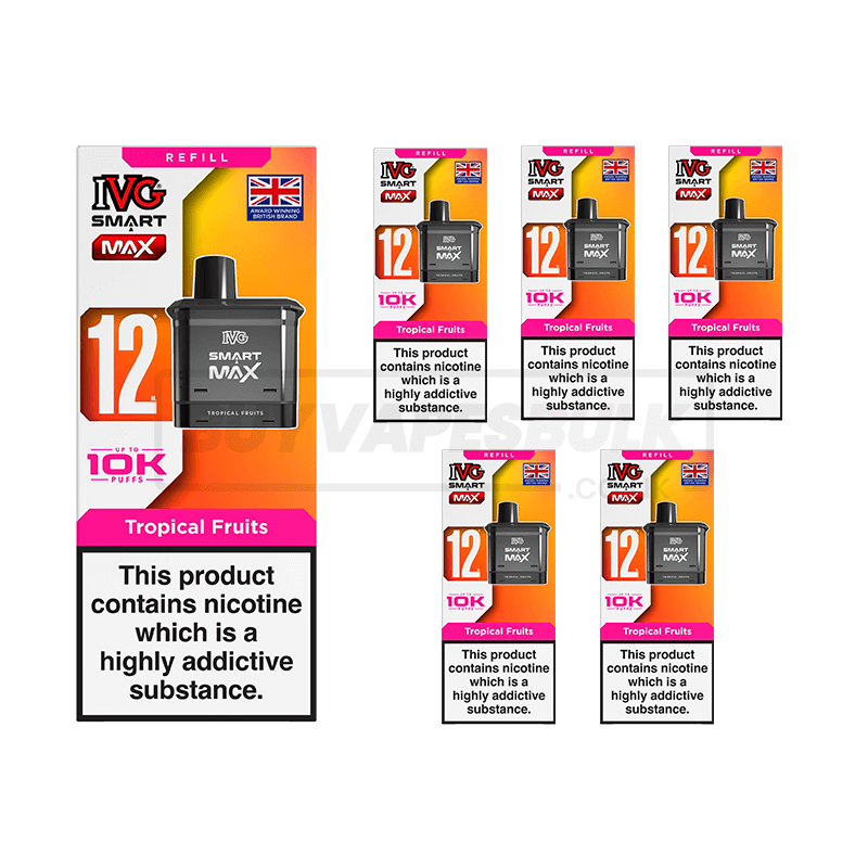 Tropical Fruits IVG Smart Max 10K Refill Pods 5 Pack | Buy Vapes Bulk