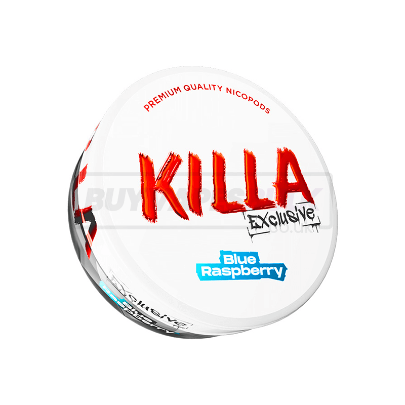 Blue Raspberry Killa Exclusive Nicotine Pouches | Buy Vapes Bulk