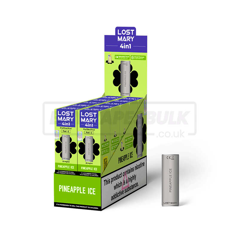 Pineapple Ice Lost Mary 4in1 Prefilled Pods 10 Pack – Buy Vapes Bulk