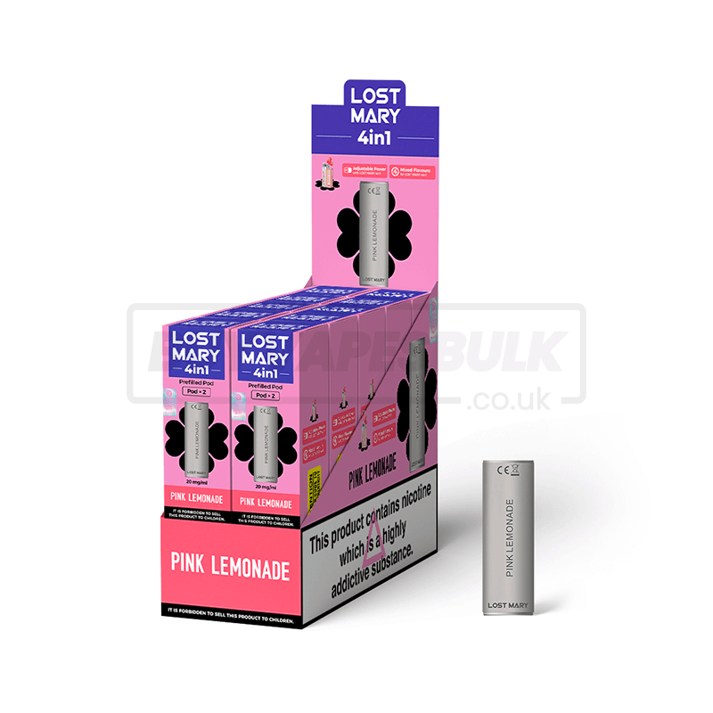 Pink Lemonade Lost Mary 4in1 Prefilled Pods 10 Pack | Buy Vapes Bulk