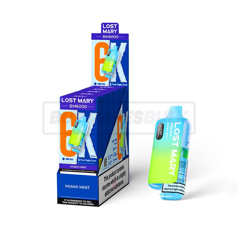 Miami Mint Lost Mary BM6000 Prefilled Vape Kit 5 Pack – Buy Vapes Bulk
