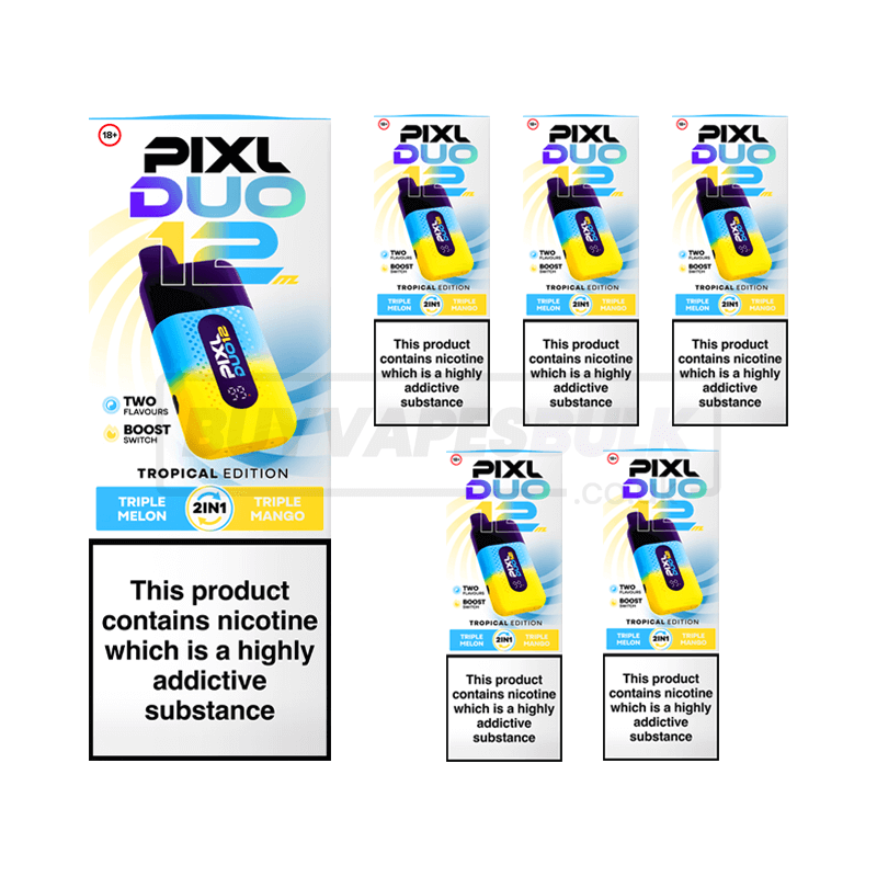Tropical Edition Pixl Duo 12K Disposable Vape 5 Pack | Buy Vapes Bulk