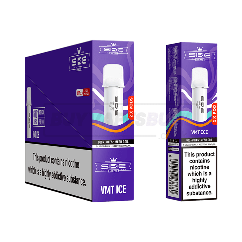VMT Ice SKE Crystal 600 Pro Prefilled Pods 10 Pack | Buy Vapes Bulk