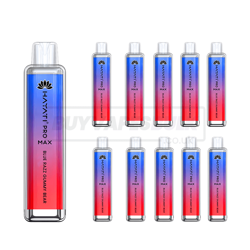 The Crystal Pro Max 4000 Blue Razz Gummy Bear 10 Pack | Buy Vapes Bulk