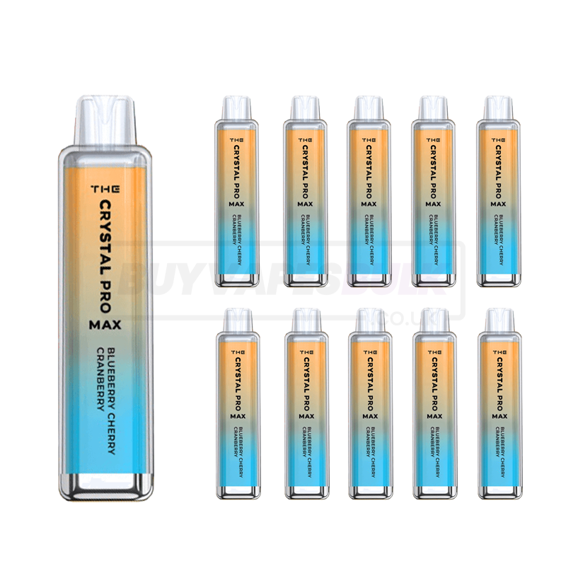 Blueberry Cherry Cranberry The Crystal Pro Max 4000 Disposable Vape 10 ...